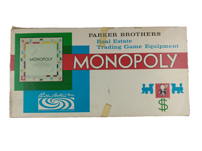Vintage Parker Brothers Monopoly Board Game 1961 Edition 100% complete ...