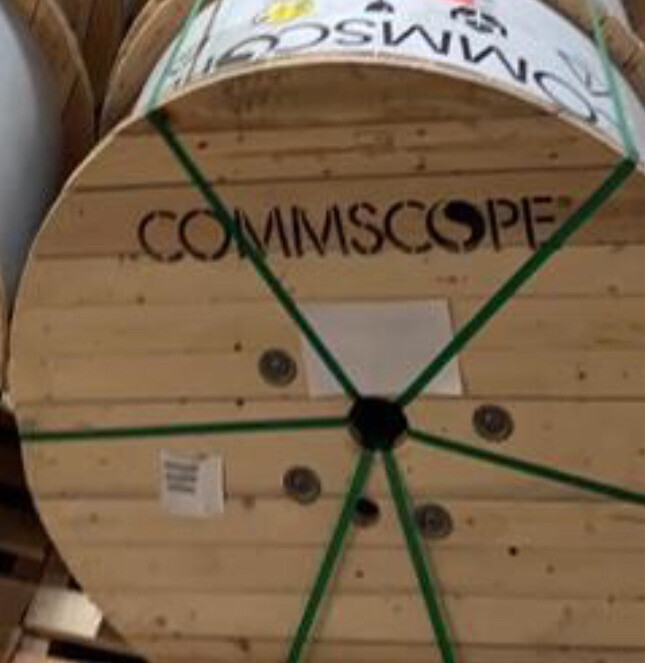 COMMSCOPE 1 Count Strand Singlemode Flat Drop Fiber Optic Cable ADSS ...