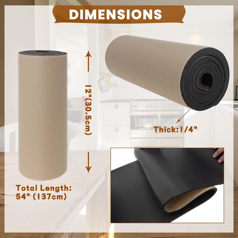 Neoprene Sheet Adhesive Foam Rubber 1/4 Inch Foam Padding with Backing ...