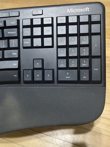 Microsoft Ergonomic Keyboard Model 1878 Wired USB Black Works Great ...