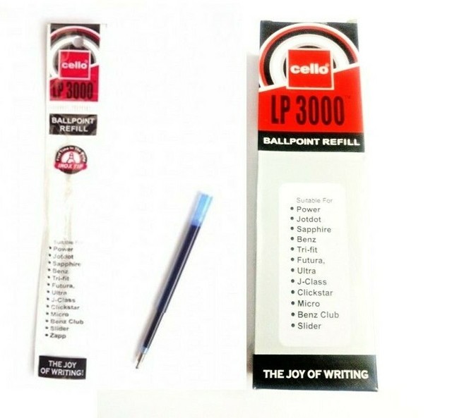 20 Cello LP3000 Ballpoint Refill BLACK | for CELLO Power,Jotdot ...