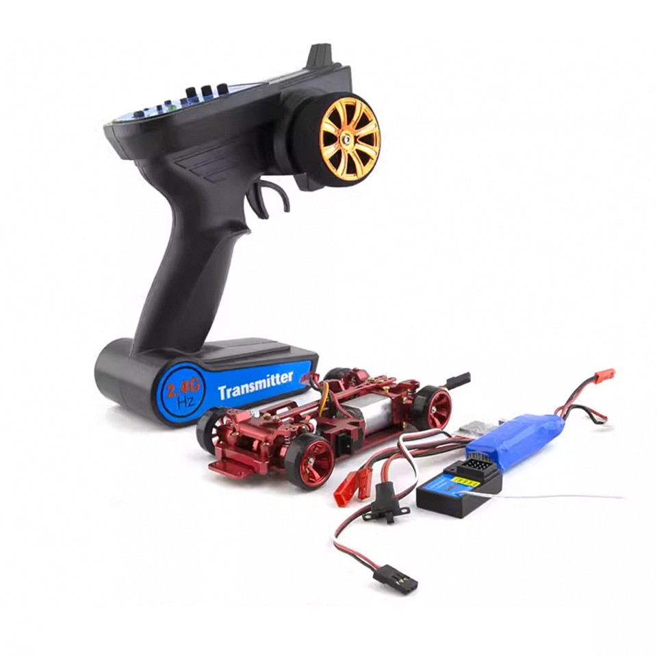 1/28 Professional Racing Car CNC Metal Frame RC Drift Car Remote ...