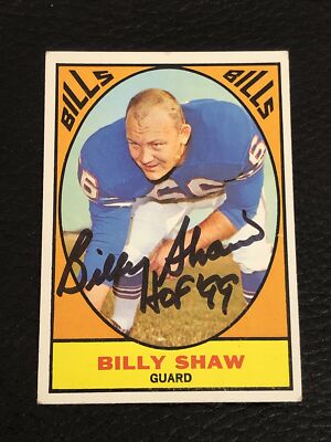 BILLY SHAW 1967 TOPPS SIGNED AUTOGRAPHED CARD #28 BUFFALO BILLS | eBay