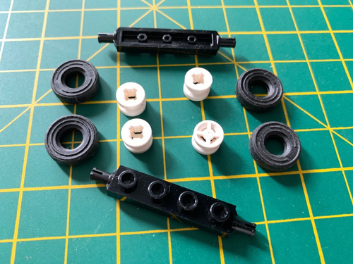 10 LEGO BRAND NEW PARTS - 6194809 RIM, NARROW 4516843 TYRE D8 bearing ...