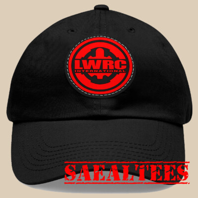 LWRC International Black Dad Hat with Leather Patch - Adjustable Size ...