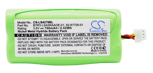 Fits Motorola Symbol 82-67705-01 Battery Replacement, 3.6V, 700mAh by ...