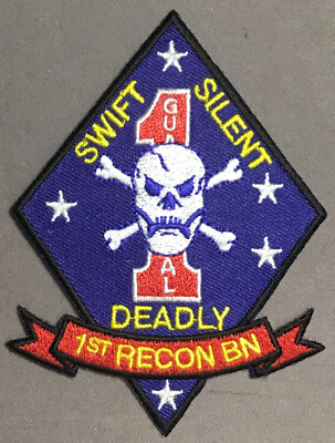 USMC Marines 1st Recon Battalion Swift Silent Deadly licensed patch | eBay