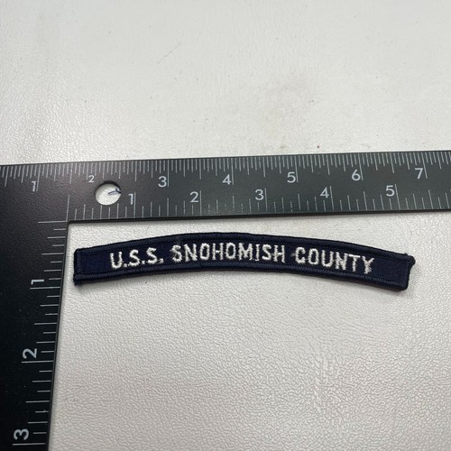 US Navy USS SNOHOMISH COUNTY Tab Patch LST-542-class tank landing ship ...
