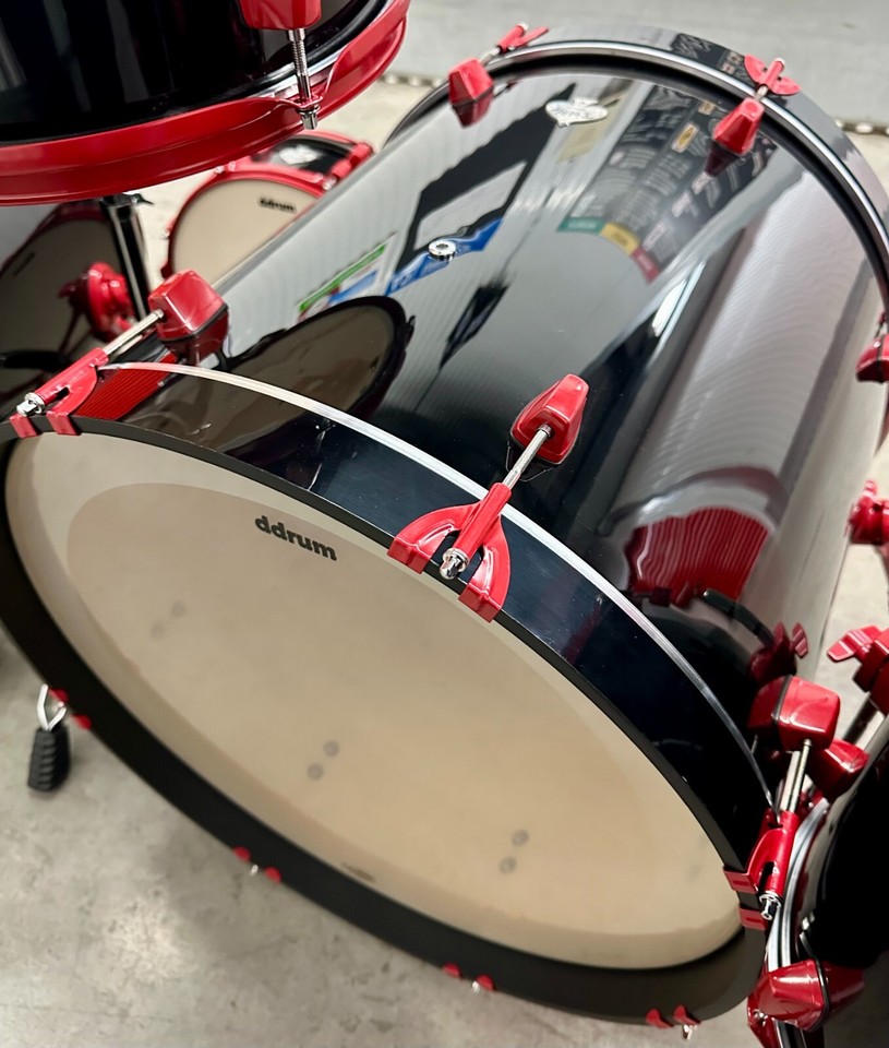 ddrum 7Pc Drum Double Bass Drum Set Shell Pack Diablo Black / Red | eBay