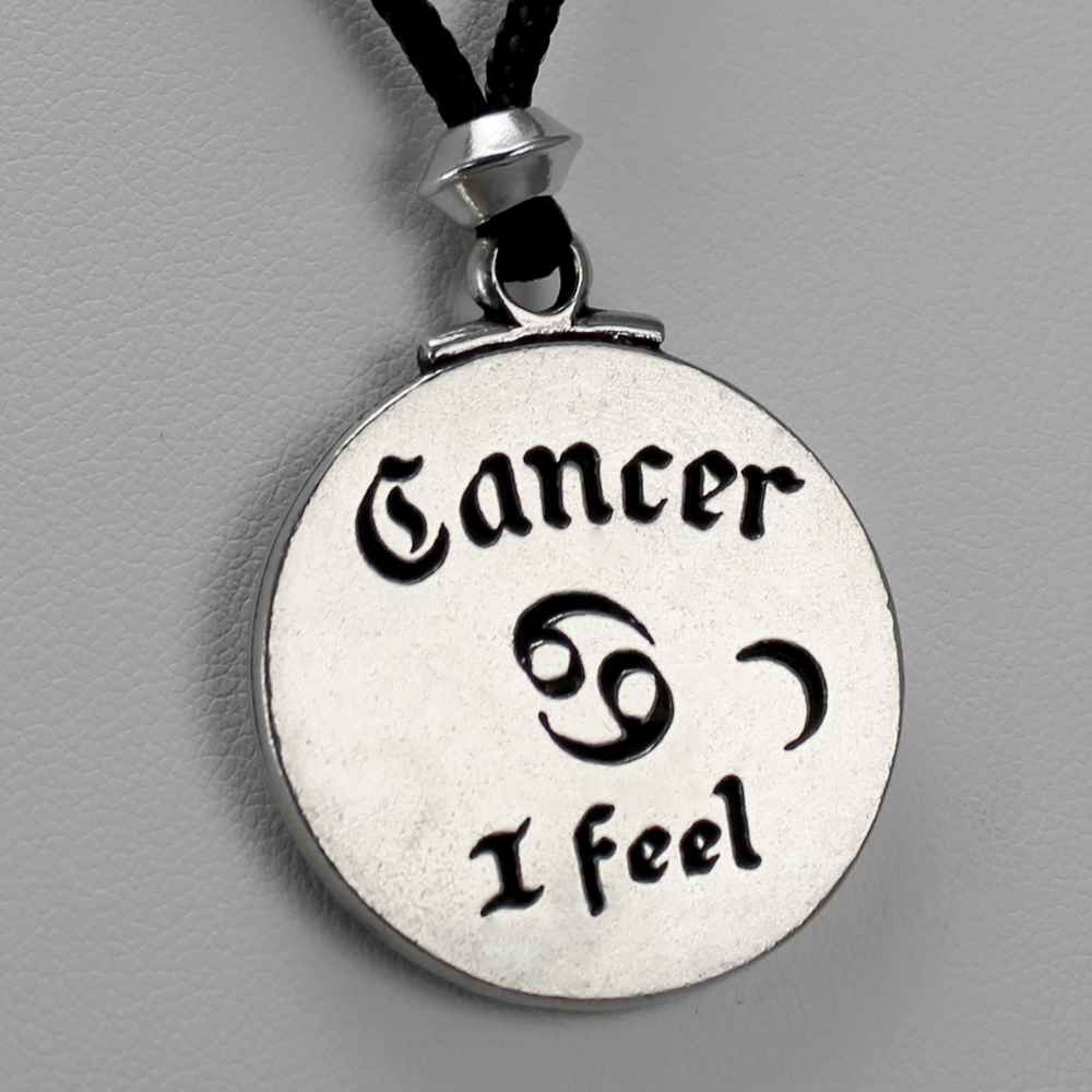 Cancer Zodiac Pendant Astrology Necklace Horoscope Pewter Jewelry ...