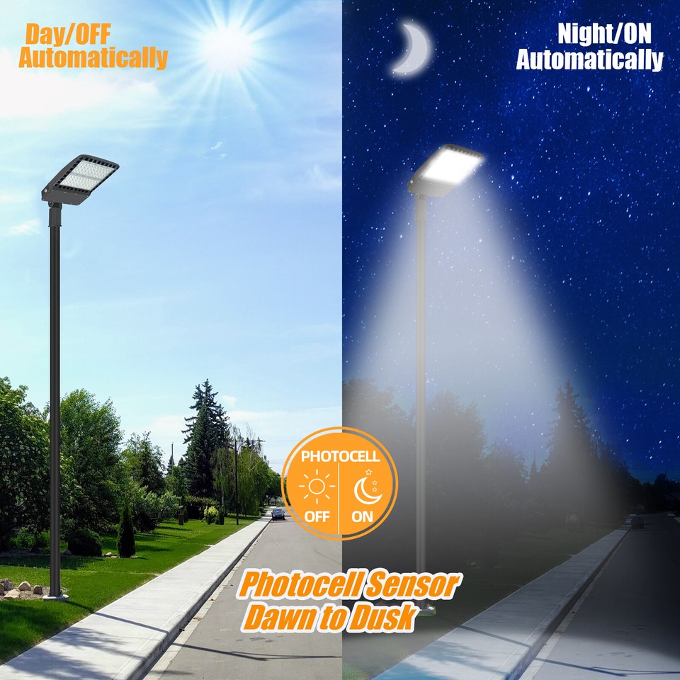300Watt LED Parking Lot Light Outdoor Dusk to Dawn Shoebox Street ...
