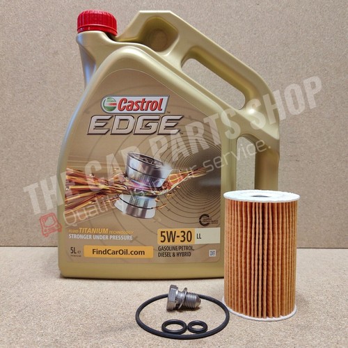 FOR VW GOLF 2.0 GT TDI MK6 CASTROL SERVICE KIT 5L OIL + OIL FILTER SUMP ...