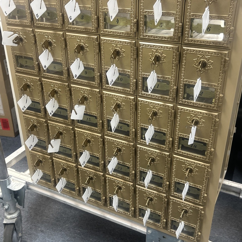 Post Office PO Box cabinet - bank of 30 P.O. Boxes - P. O. Box And 30 ...