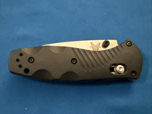 Benchmade 585 Mini Barrage Knife 154CM Plain Edge Assisted Open, Black ...