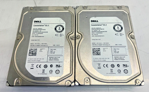 QTY 2 - SEAGATE CONSTELLATION ST33000650SS HDD 3TB 7200RPM SAS HDD T5 ...