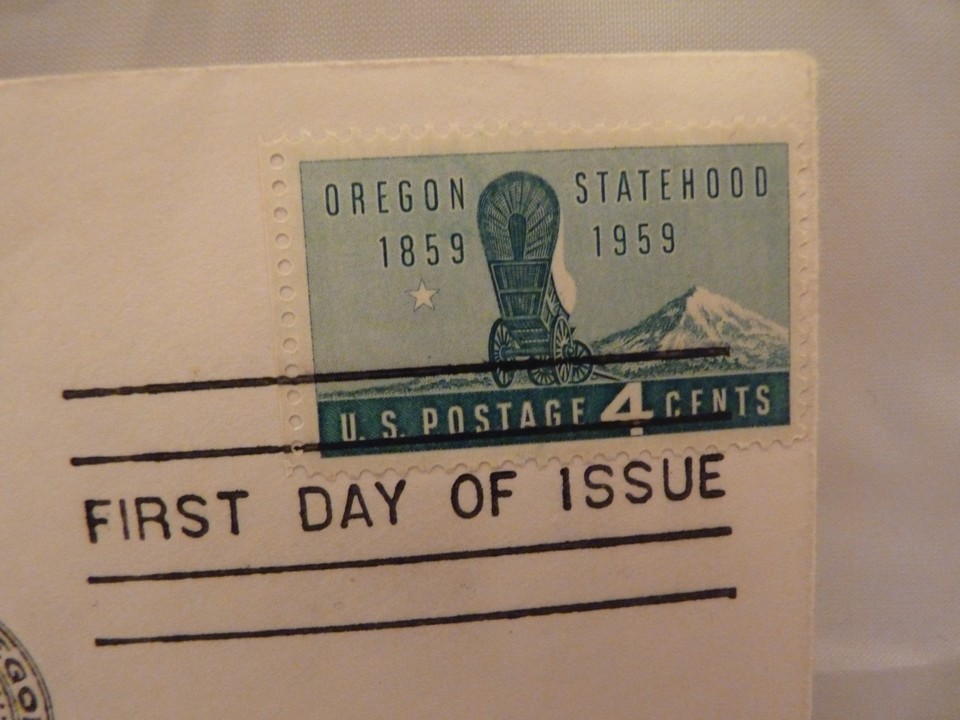 FIRST DAY OF ISSUE STAMP 1859-1959 OREGON STATEHOOD ASTORIA!! | eBay