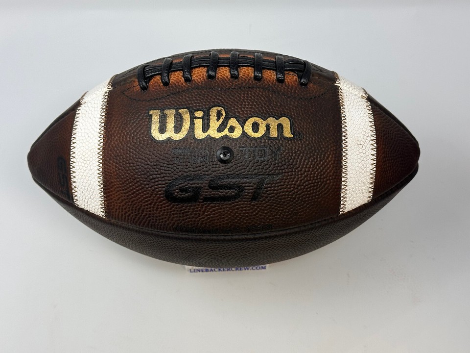 Wilson GST TDJ Junior Size Age 9-12 Leather Football GAME PREPPED - New ...