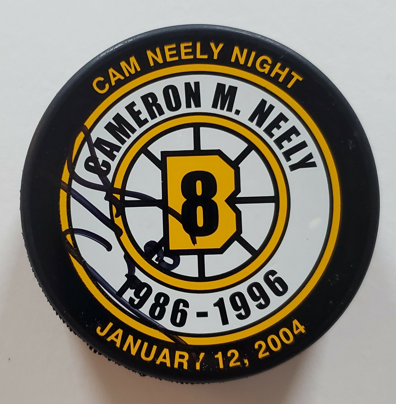 Cam Neely Signed Cam Neely Night Logo Official Hockey Puck Boston ...