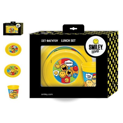 Set dejeuner Smiley assiette verre repas enfant Disney Emoji | eBay