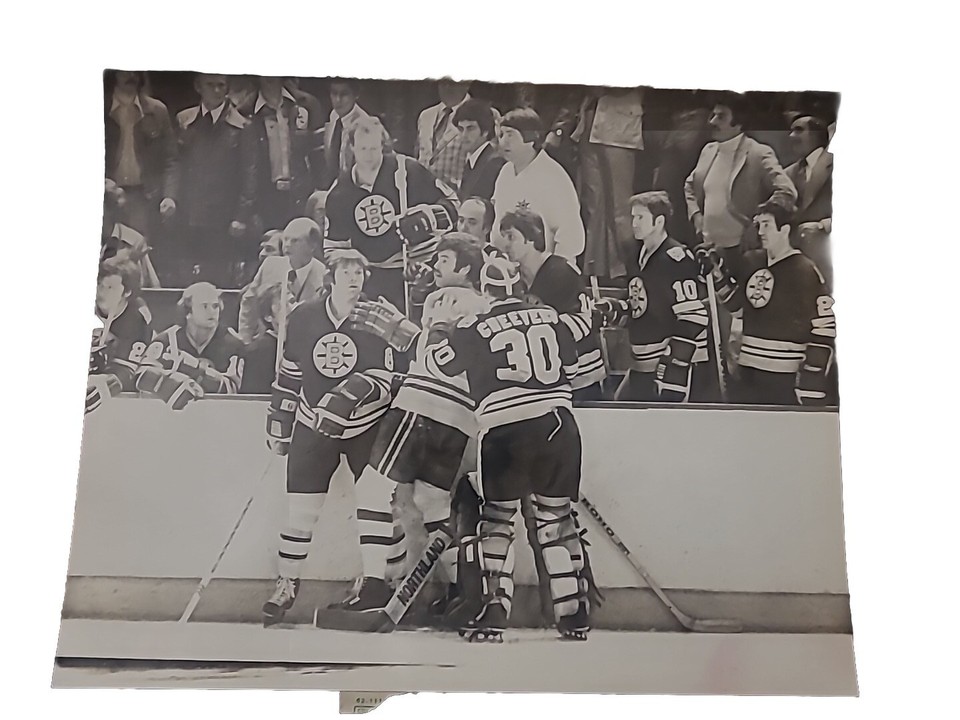 1970S GERRY CHEEVERS NHL HOCKEY PHOTO YVON LAMBERT DON CHERRY JEAN ...