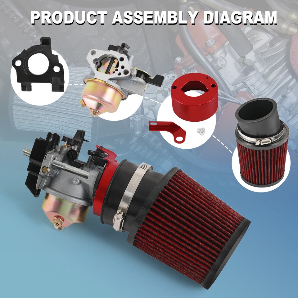 Upgrade Air Filter Adapter Jet Kit Set For Predator 420CC 301CC 13HP ...