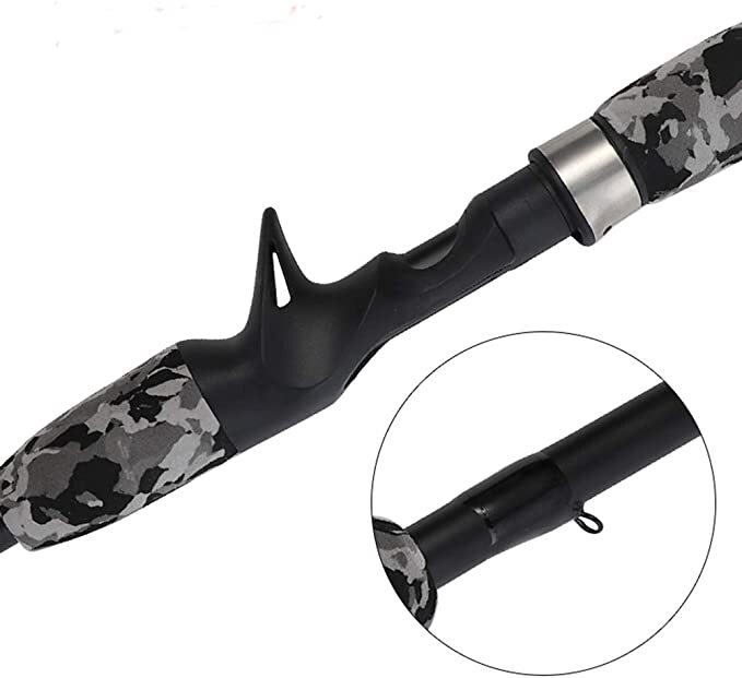 Taigek Fishing "Tiger" Bait Casting Rod 6' 2pc. Black/Gray Camo | eBay