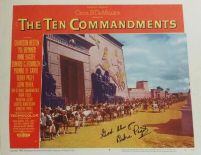 Debra Paget Hand Signed 11 x 14 Lobby Card Autograph The Ten ...