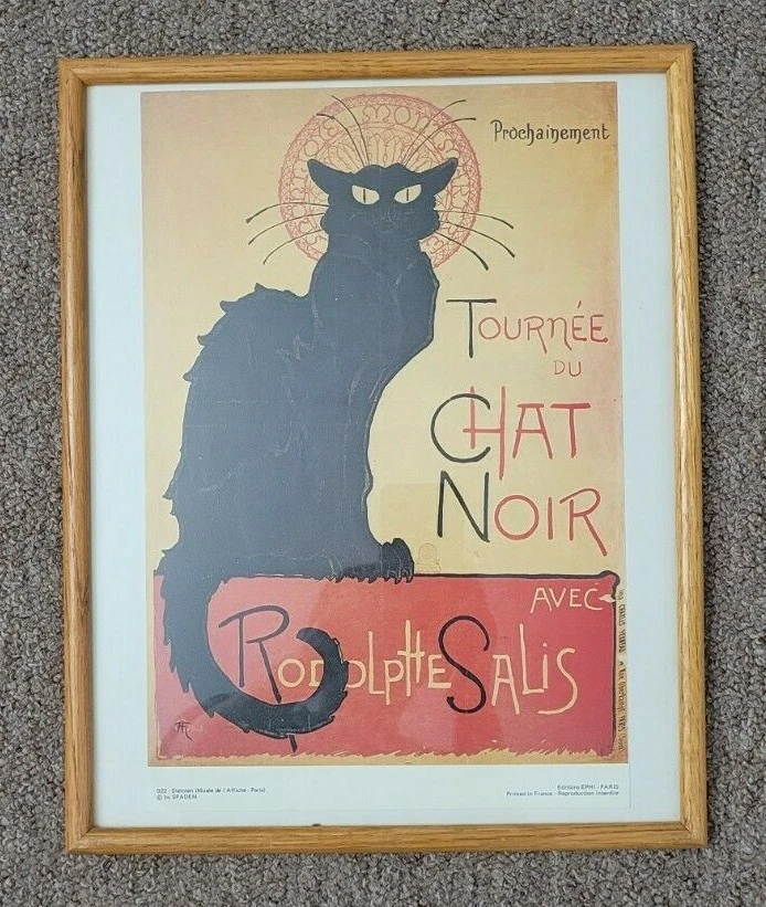 Le Chat Noir Poster Framed
