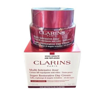 Clarins Super Restorative Day Cream Lift Target Wrinkles All Skin Types ...