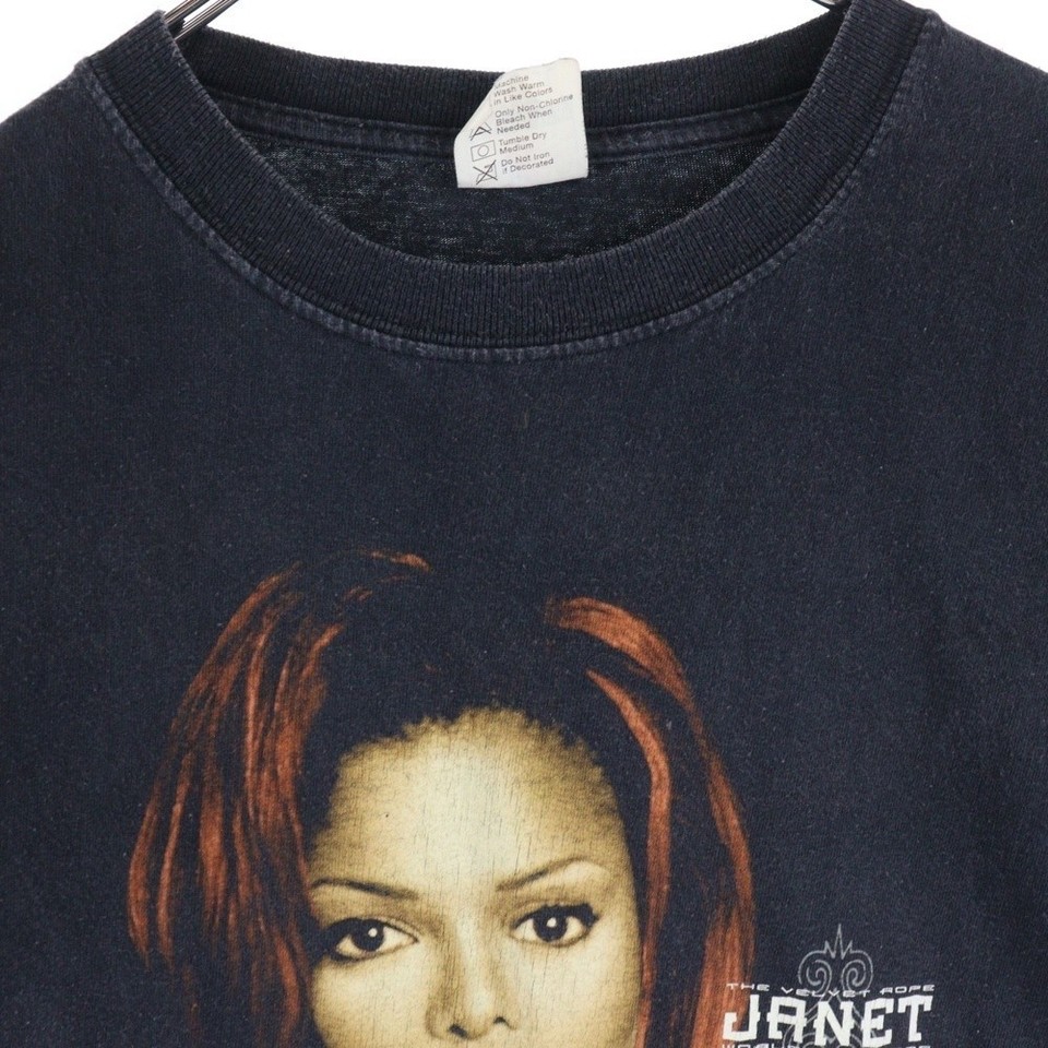 Vintage 90s Janet Jackson World Tour Vintage Print T-shirt Short Sleeve ...