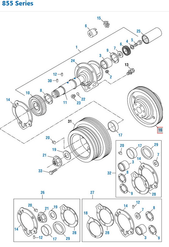Accessory Drive Pulley for Cummins 855 & N14. PAI # 181895 Ref ...