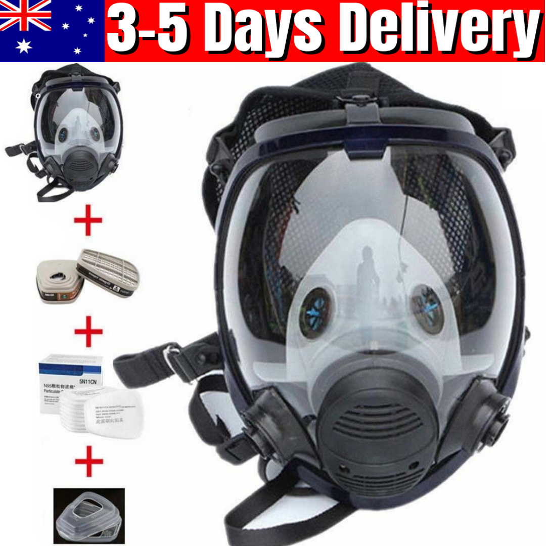 6800 Spray Painting Mask 15 in 1 Set Full Face Chemical Gas Vapor ...
