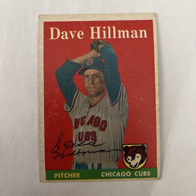 DAVE HILLMAN 1958 TOPPS AUTOGRAPHED SIGNED AUTO BASEBALL CARD 41 | eBay