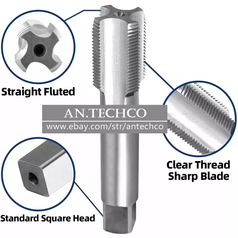 M30 X 1.25 Thread Tap Left Hand, HSS M30x1.25 Straight Fluted Machine ...