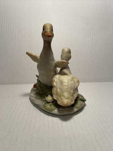 Vtg Masterpiece Porcelain By Homco 1982 Two Ducks Figurine Lily Pads | eBay