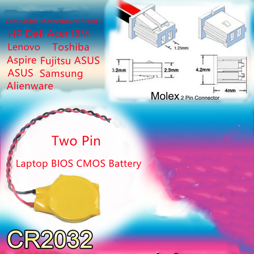 10X 0.3ft BIOS CMOS RTC Battery For Lenovo Acer HP Dell Asus Toshiba ...