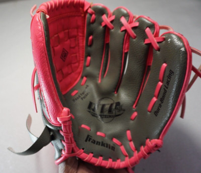 Franklin Girls Pink and Gray Baseball Glove 10 1/2" RTP 22700 Youth | eBay