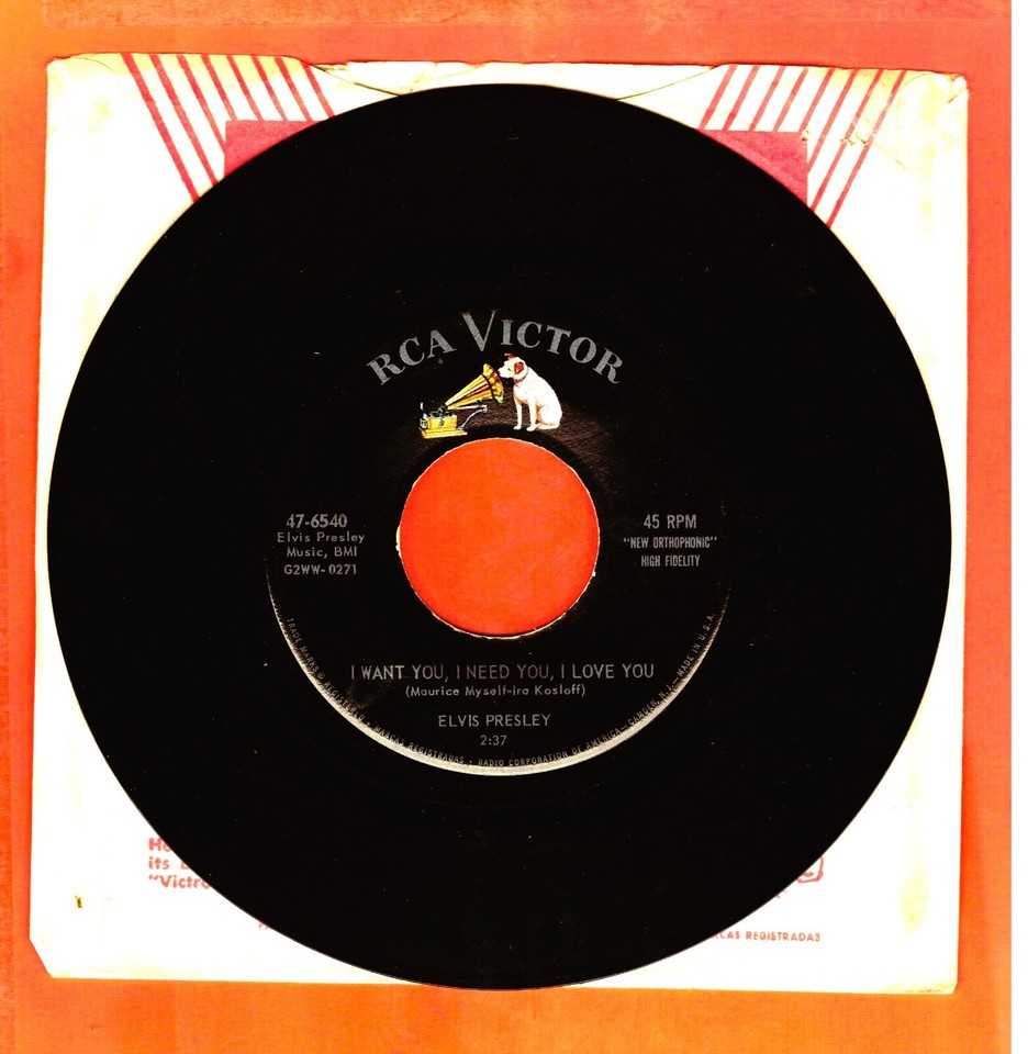 ELVIS PRESLEY MY BABY LEFT ME ROCKABILLY BOPPER 45 RPM RECORD | eBay