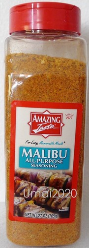 Malibu Seasoning Shaker 27 oz BBQ Steak Seafood Rub Marinade Amazing ...