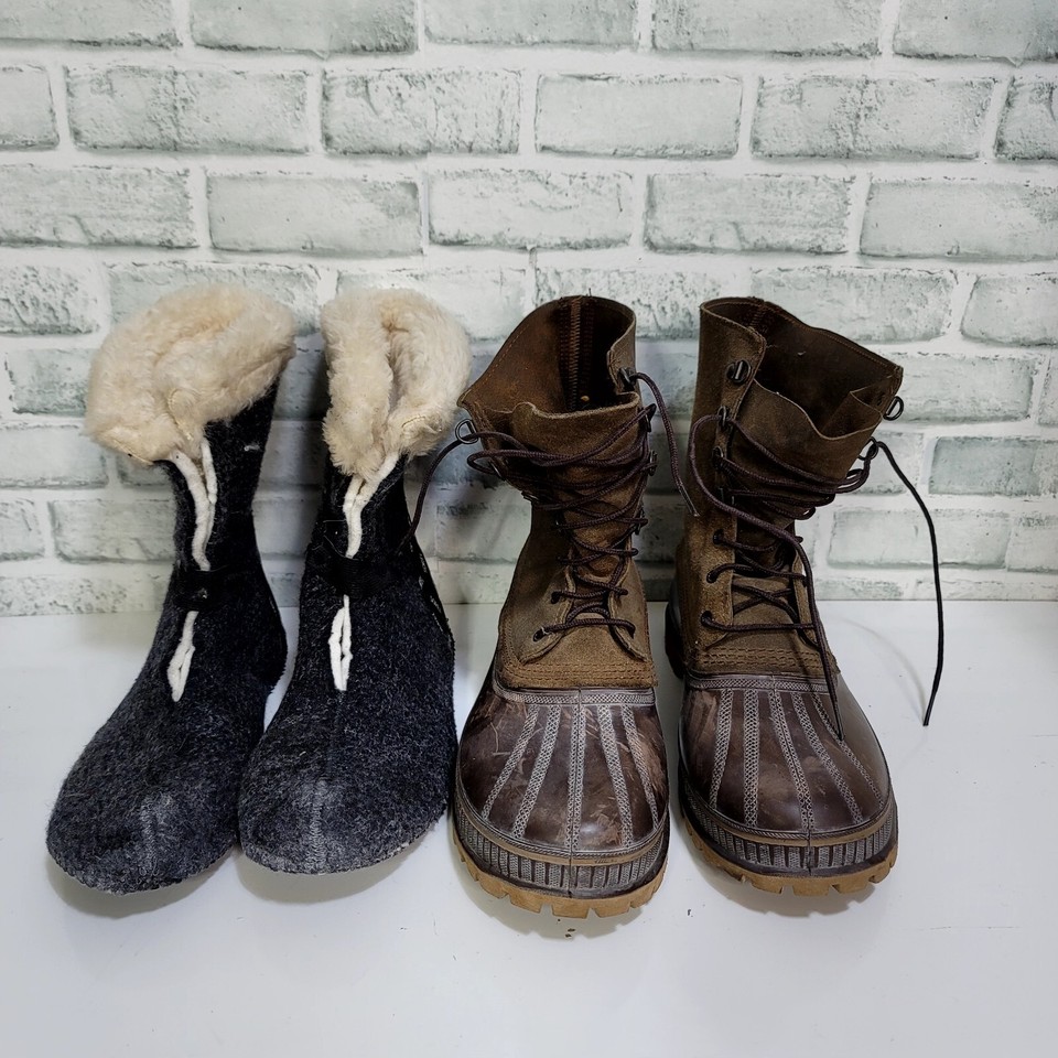 Sorel Crusader Winter Snow Boots Mens 10 Brown Leather Lace Up ...