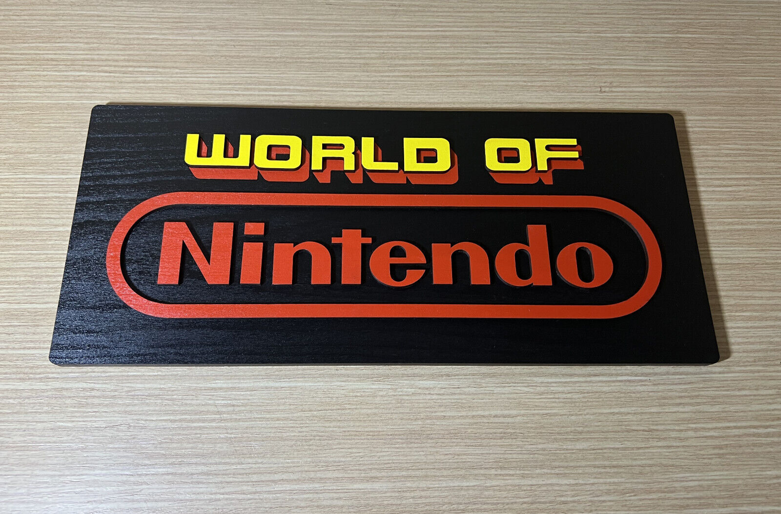 BIG SIZE - World of Nintendo Logo Poster in Wood Wall Display NES SNES ...