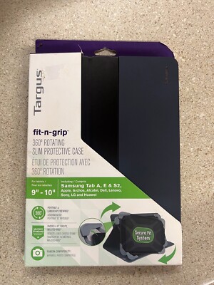 Targus Fit-n-Grip Universal Rotating Case for 9-10" Tablets Black New ...