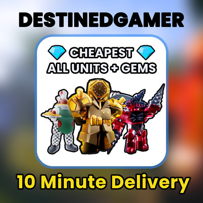 ⏳ 10 MIN DELIVERY ⏳ Toilet Tower Defense (TTD) ALL UNITS + GEMS 💎 CHEAP ...