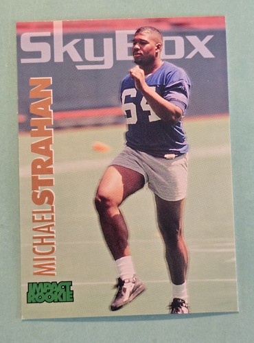 1993 Skybox MICHAEL STRAHAN #398 Impact Rookie RC New York Giants | eBay