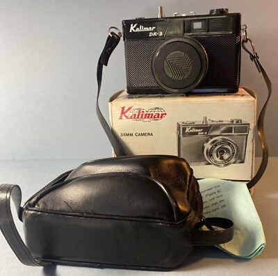 Vintage Plastic Kalimar DK-3 35mm Camera with box & instructions & Case ...