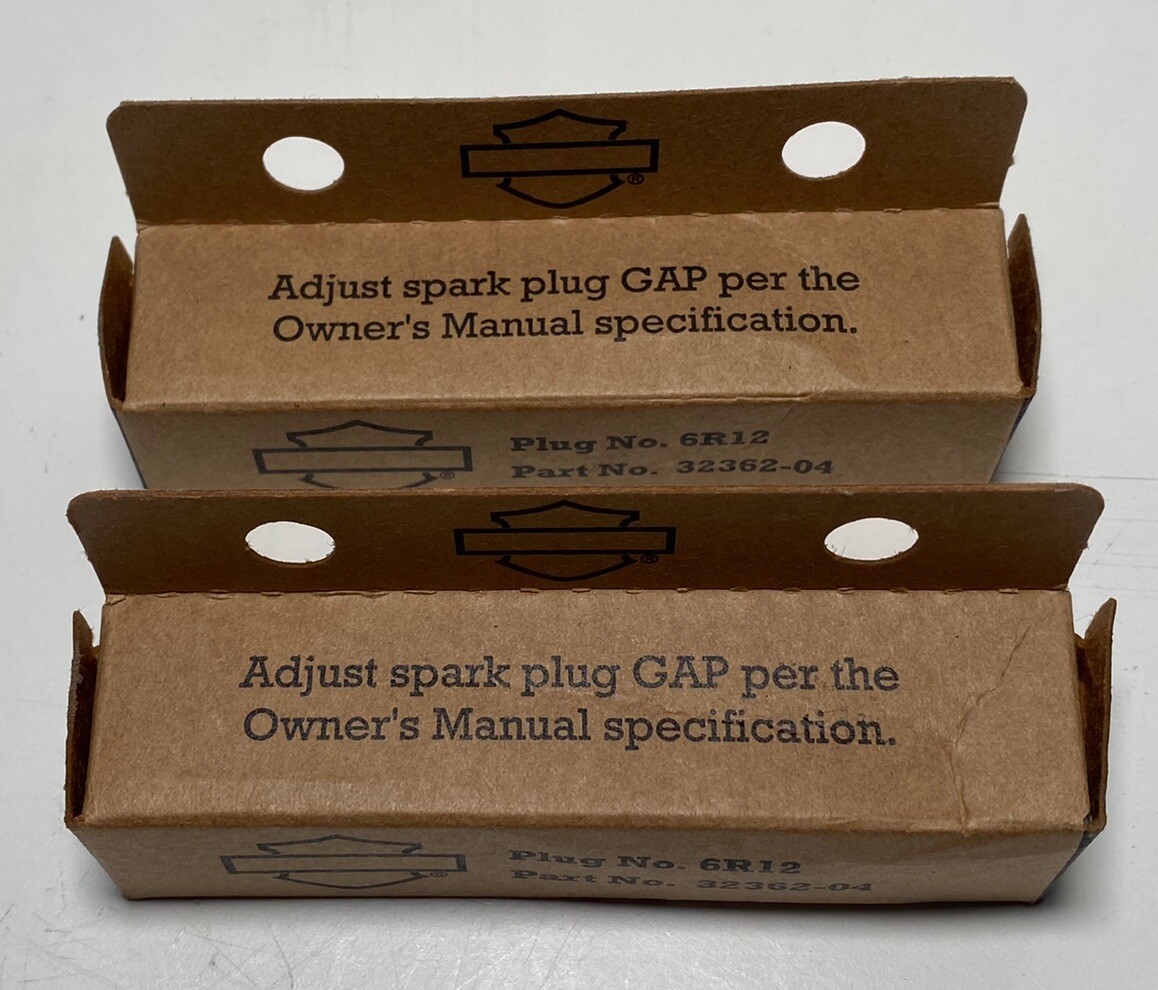 Two (2) Genuine/New Harley Davidson 6R12 Spark Plugs Part #32362-04 EVO ...