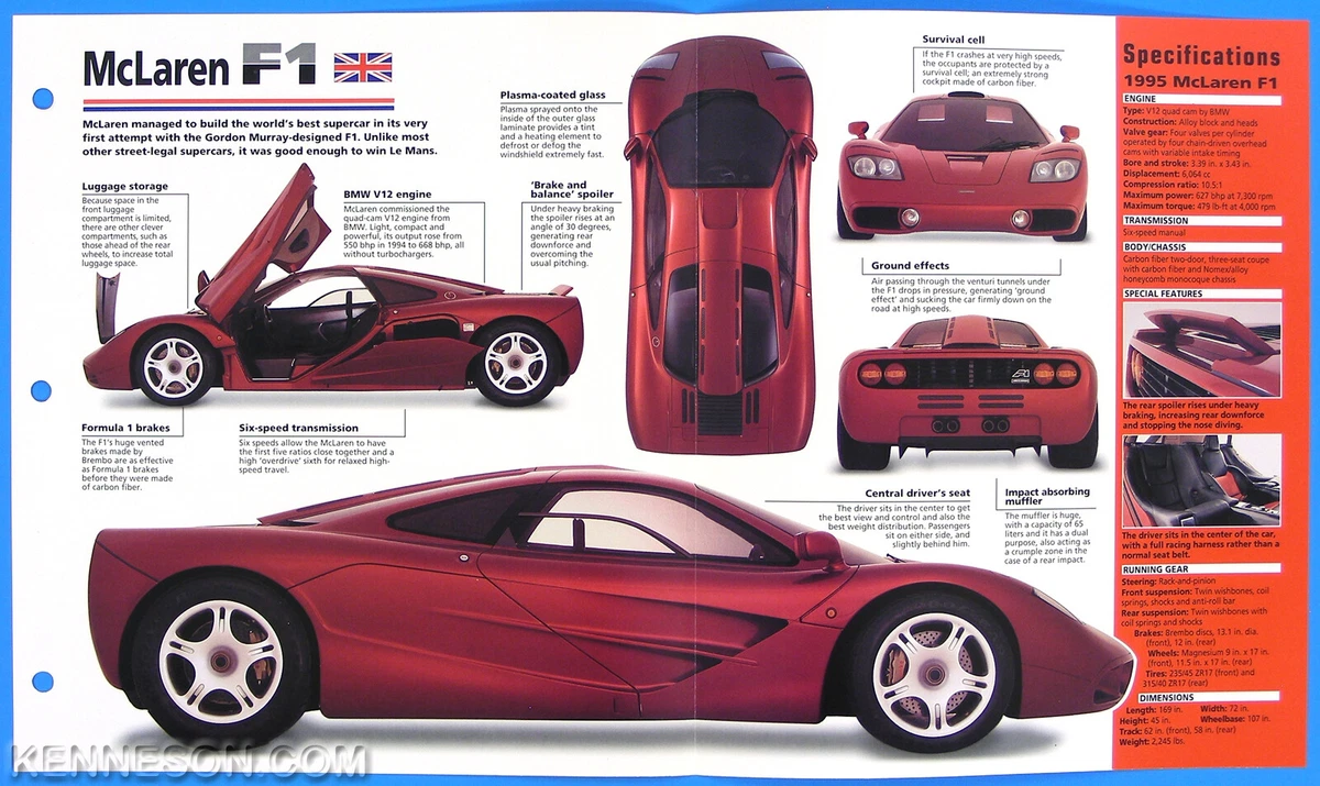 1992 Mclaren F1 Three Seater