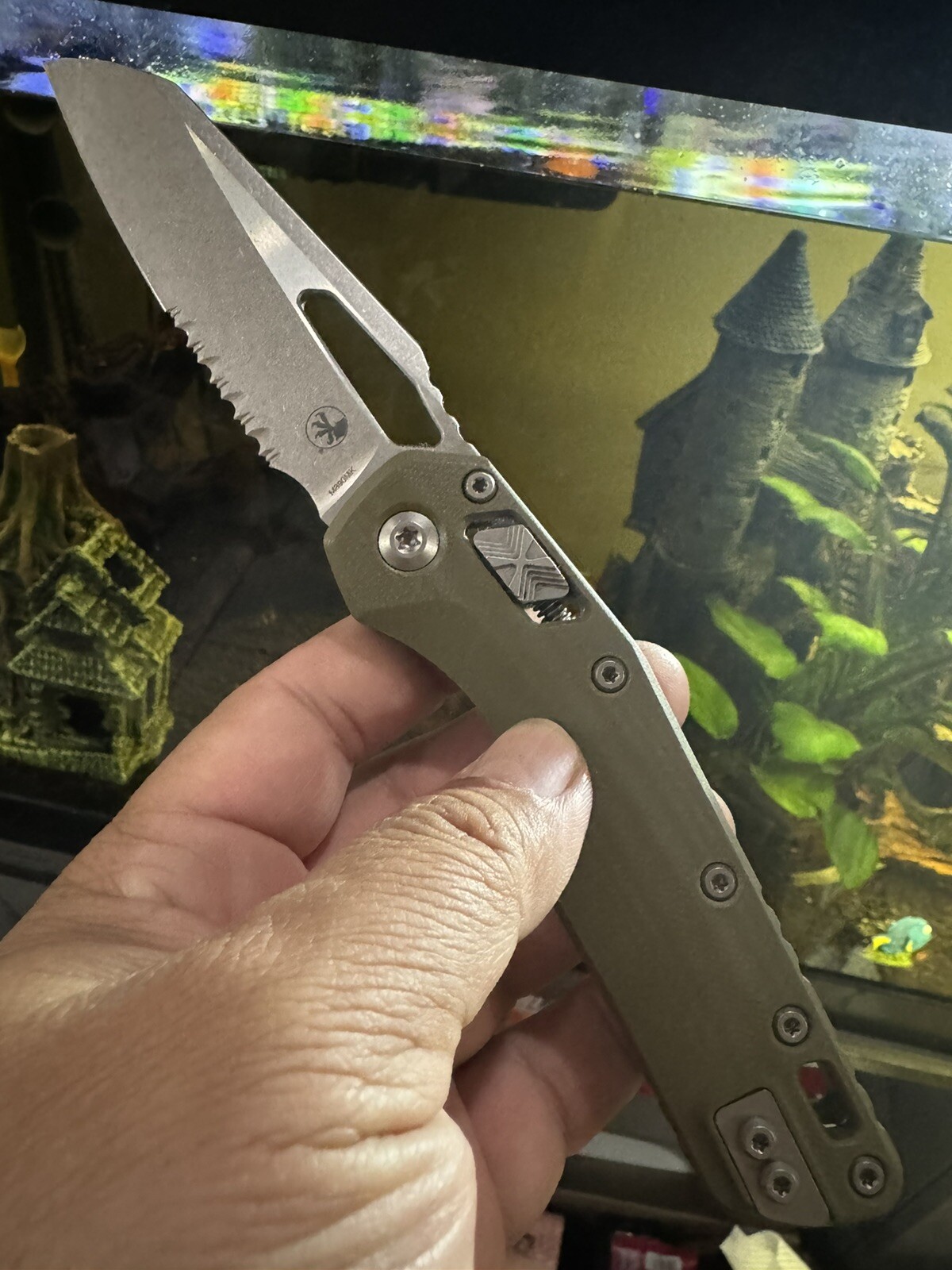Microtech Standard Issue MSI RAM-LOK Knife OD Green G10 Stonewash M390 Blade 1/2 | eBay