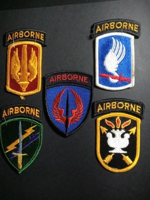 Lot of 5 Merrowed Edge patches - New - Airborne | eBay