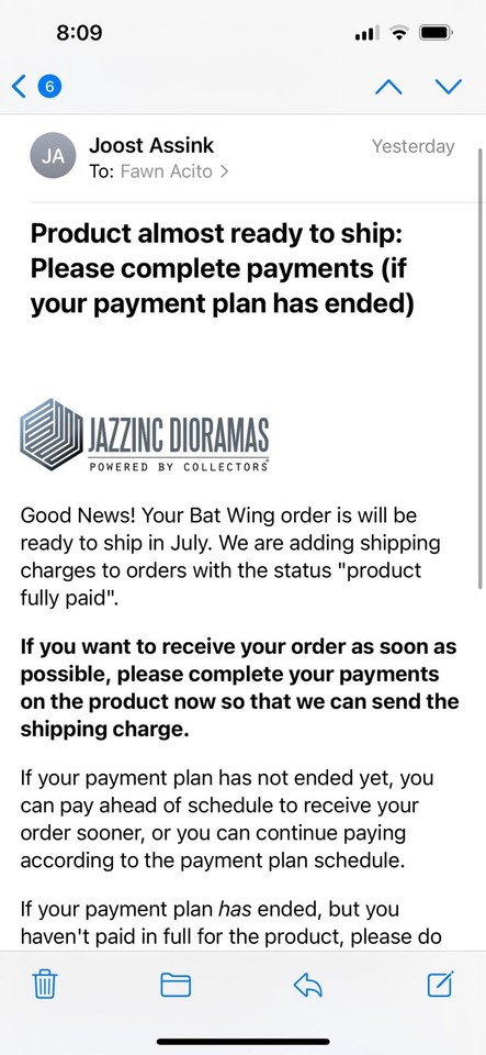 1/6 Scale Jazzinc Jazz Inc Batwing Batman 1989 MISB | eBay